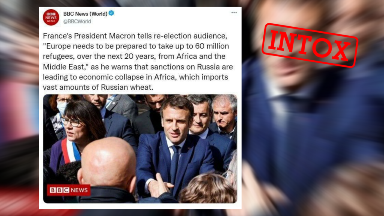 “60 millions de réfugiés à venir en Europe” : un faux tweet de la BBC ...