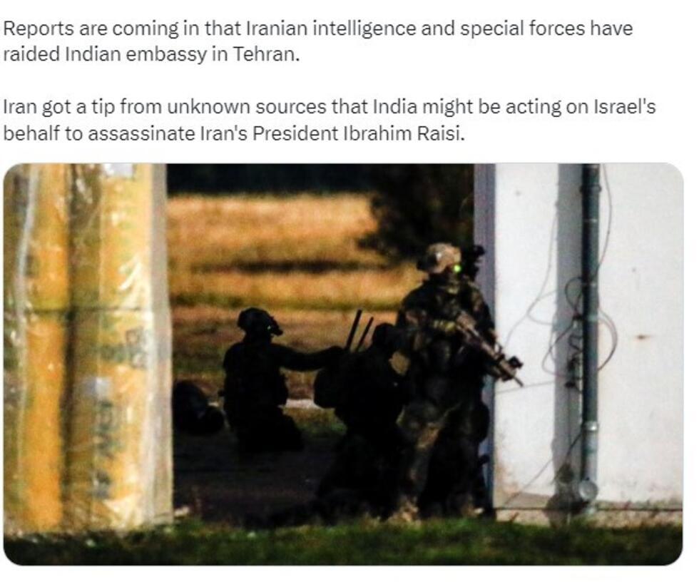 No, Iranian special forces did not raid the Indian embassy in Tehran