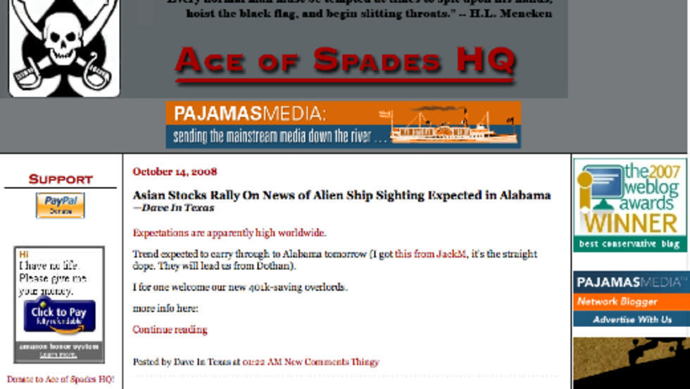 Blogging from the right