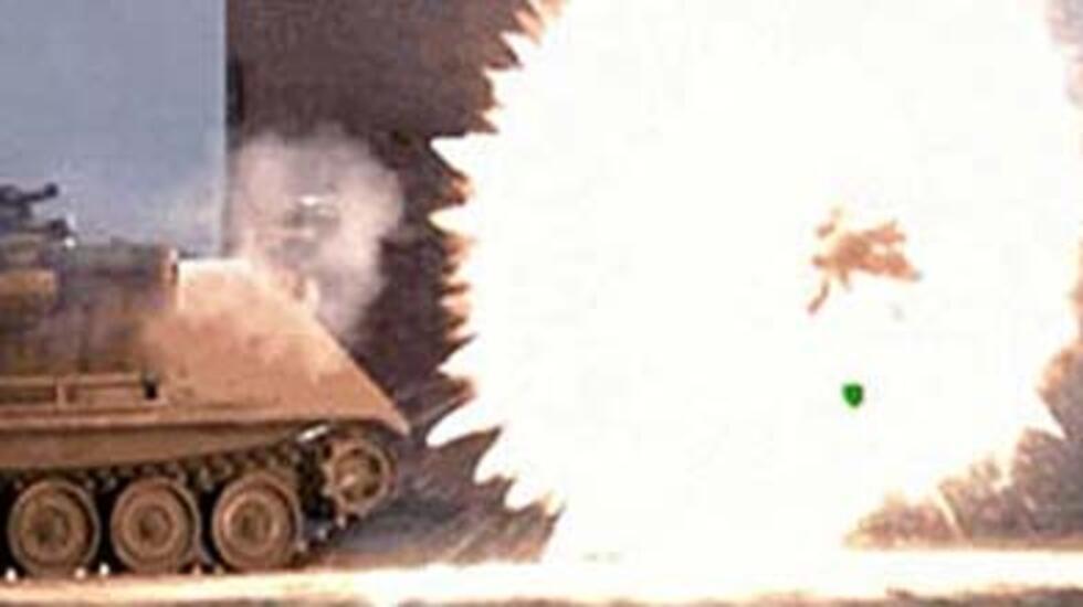 Sci-fi tanks meet prehistoric rockets in Gaza