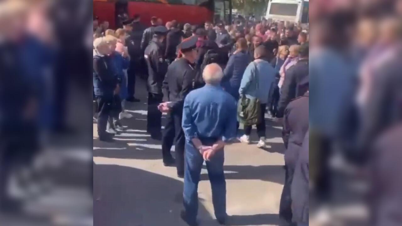 Russian military mobilisation begins despite protests around the country