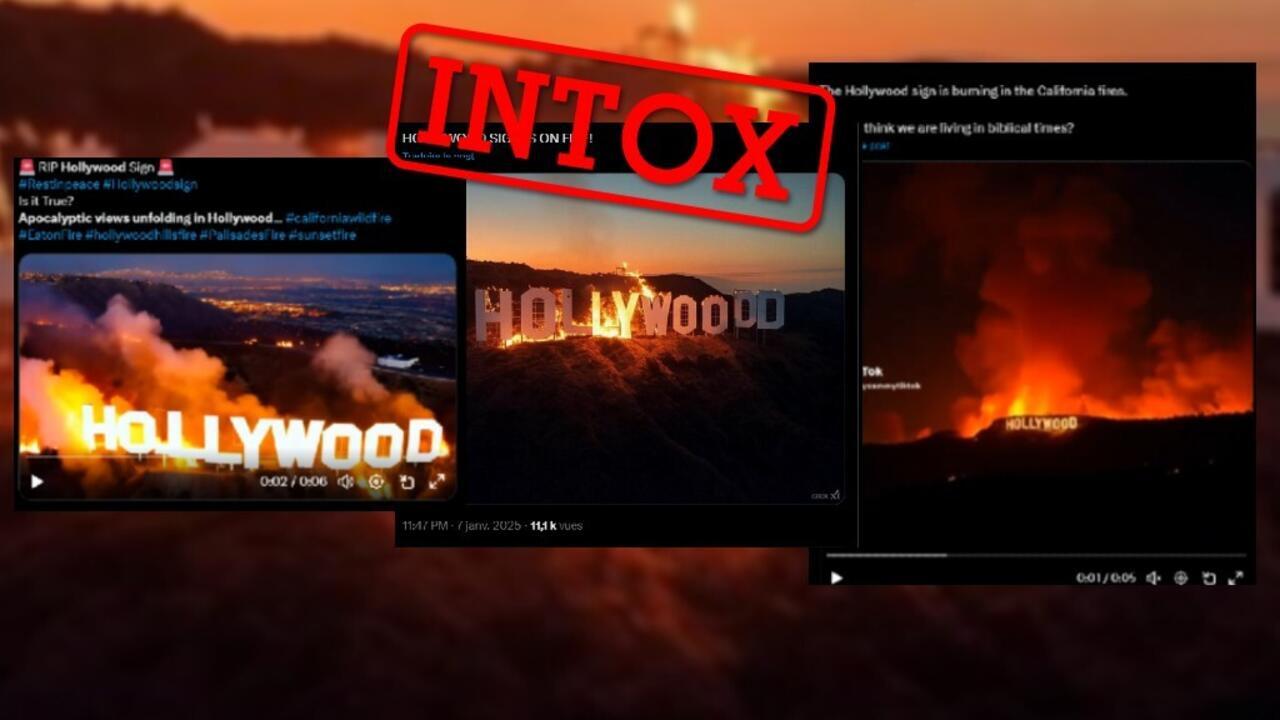 Incendies à Los Angeles : non le célèbre panneau Hollywood n'est pas en feu