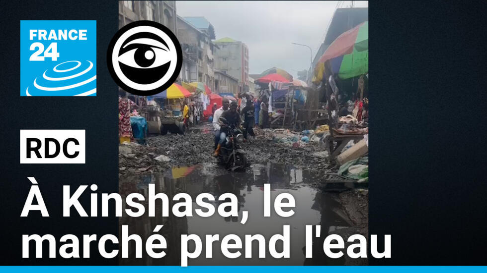 "Il y a des flaques d'eau partout !" : le marché central de Kinshasa en ...