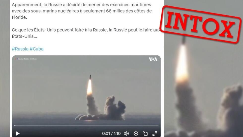 Cette vidéo ne montre pas un sous-marin nucléaire russe lançant des ...