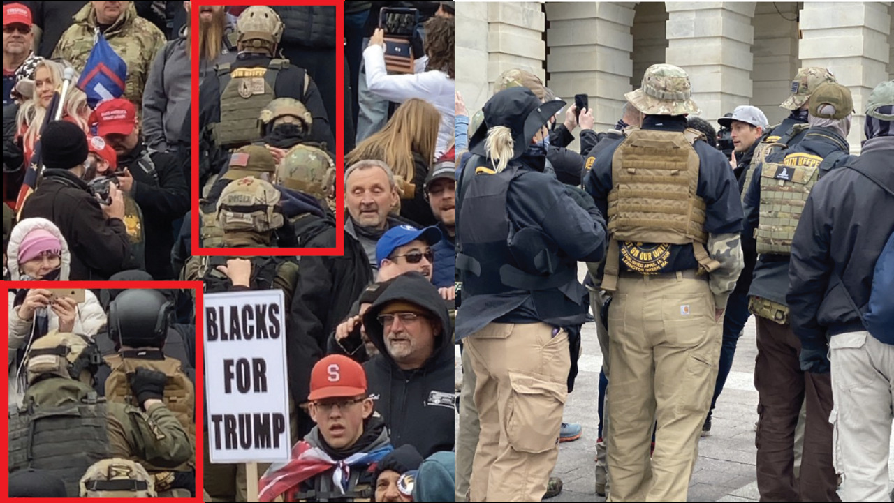 Who are these militia seen charging up the steps during the US Capitol ...