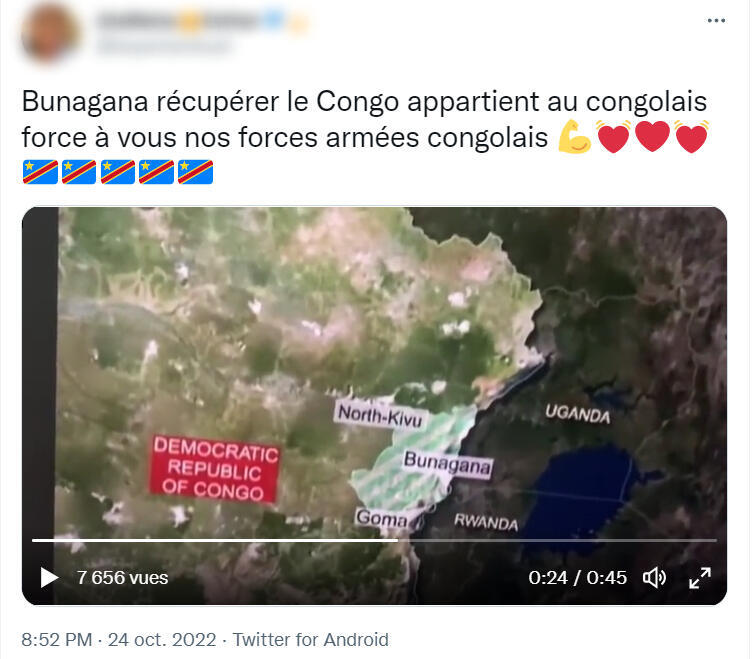 Non, ce reportage ne montre pas Bunagana libérée par des soldats ...