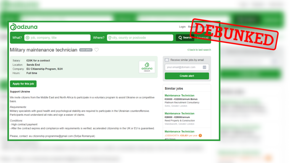 What's behind this fake advert calling on North Africans to fight in ...