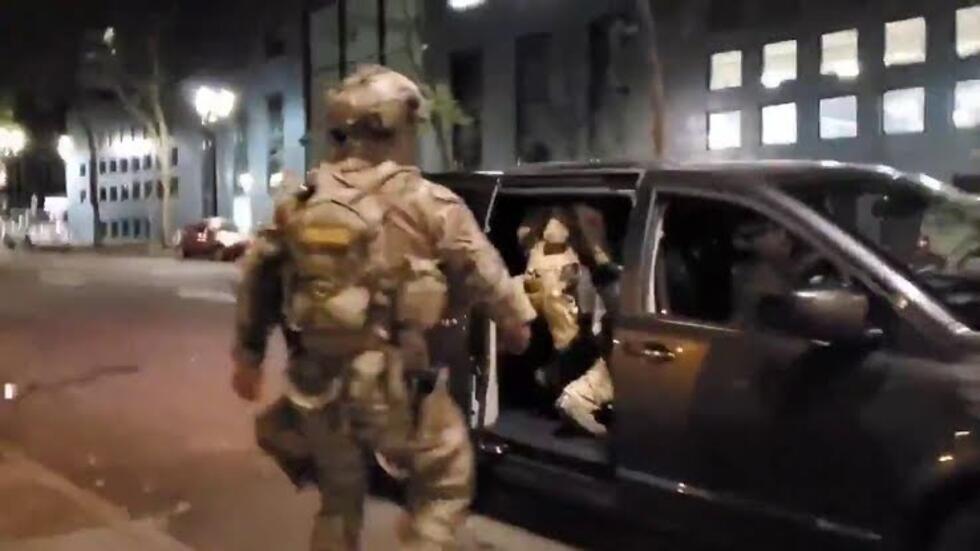 In Portland, US federal officers in unmarked vans respond to protests ...