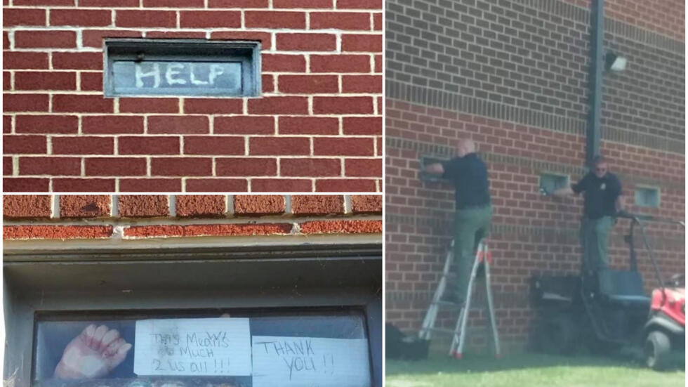 US jail covers windows after inmates share messages denouncing sanitary ...