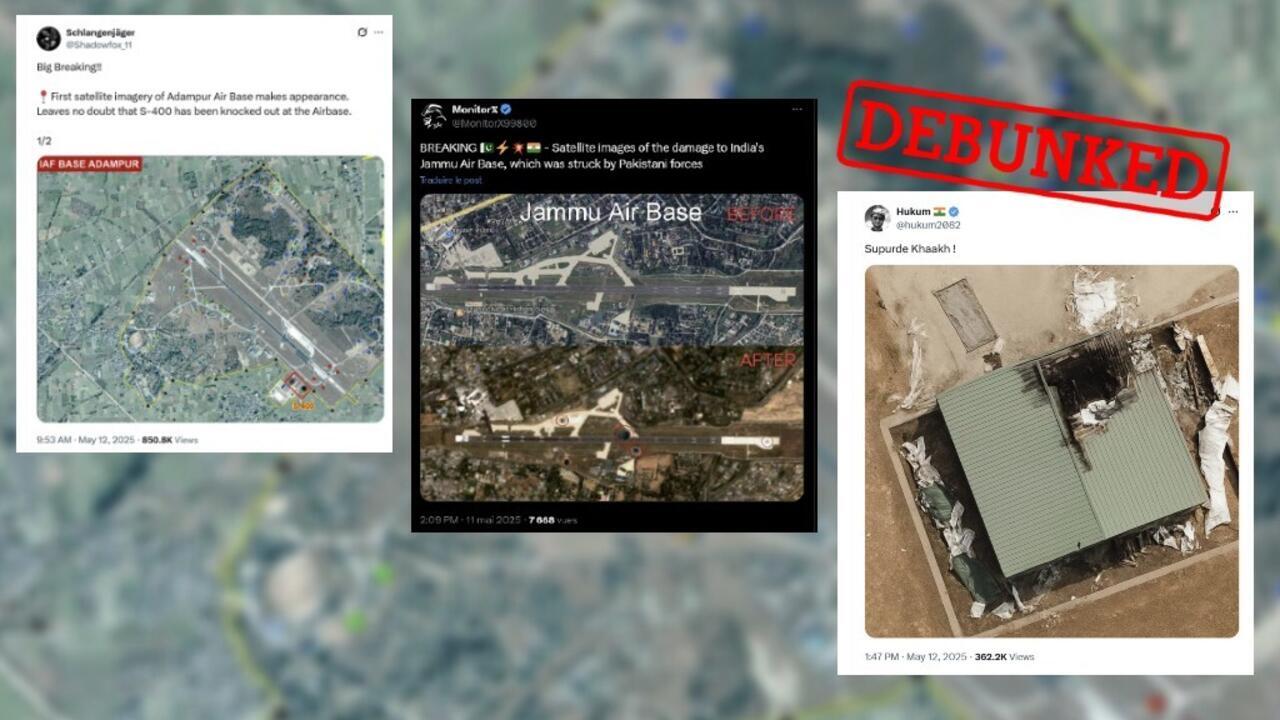 India-Pakistan conflict: AI-generated or edited fake satellite images ...