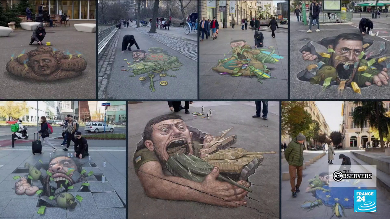 Why fake anti-Zelensky graffiti is showing up all over the world - The ...