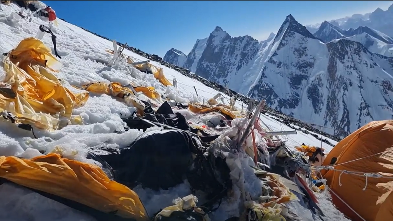 K2, the world’s second-highest mountain peak, is covered in garbage ...