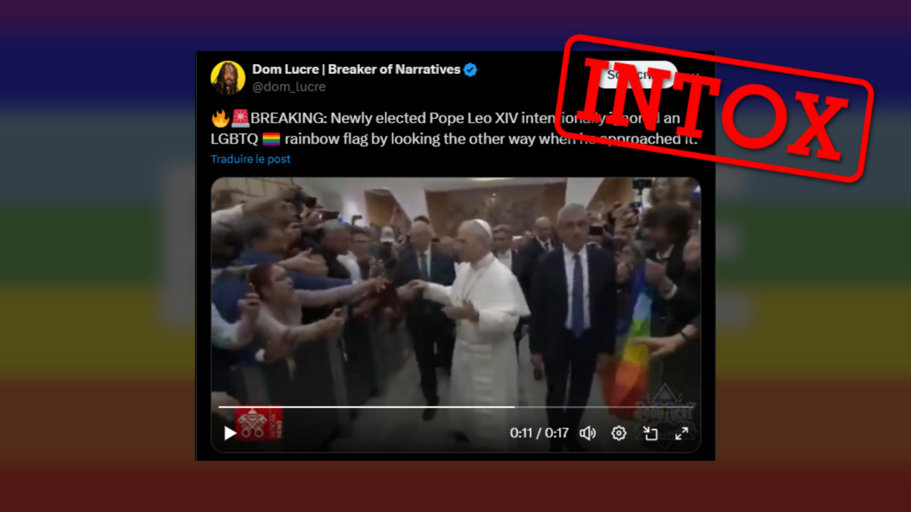 Le pape Léon XIV a-t-il volontairement ignoré un drapeau LGBT