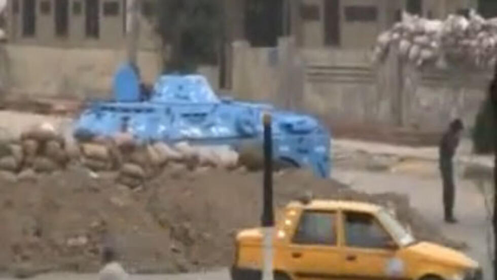 Syria dodges armoured vehicle ban by… painting them blue