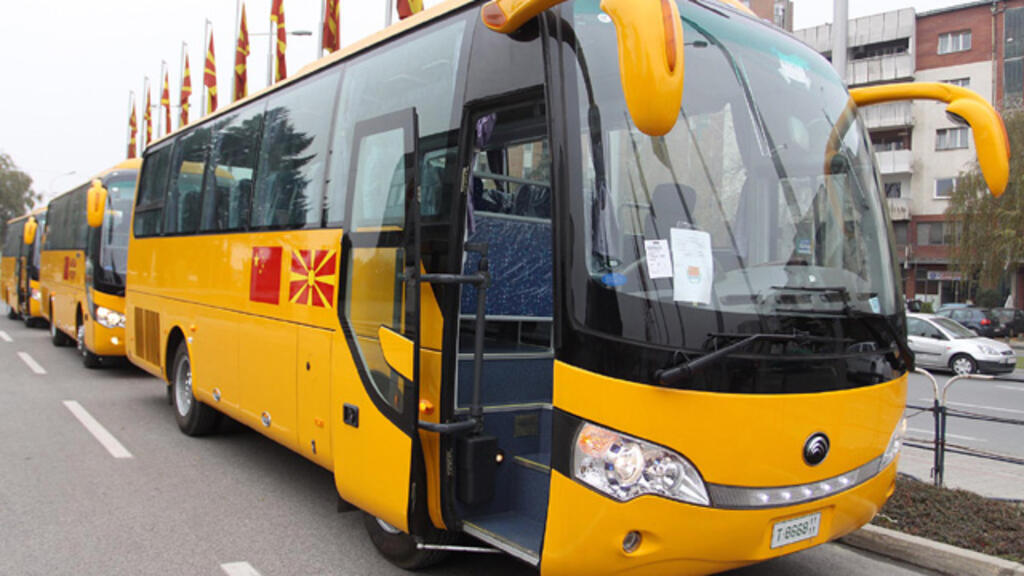 China donates bus fleet to Macedonia, sparking anger at home