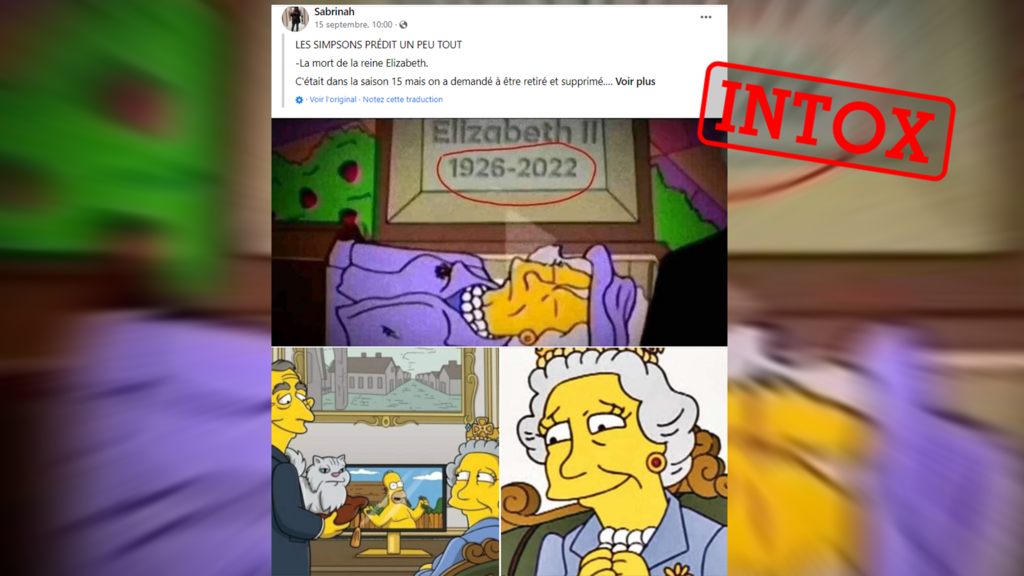 Non, les Simpson n'ont pas prédit la mort de la reine Elizabeth II