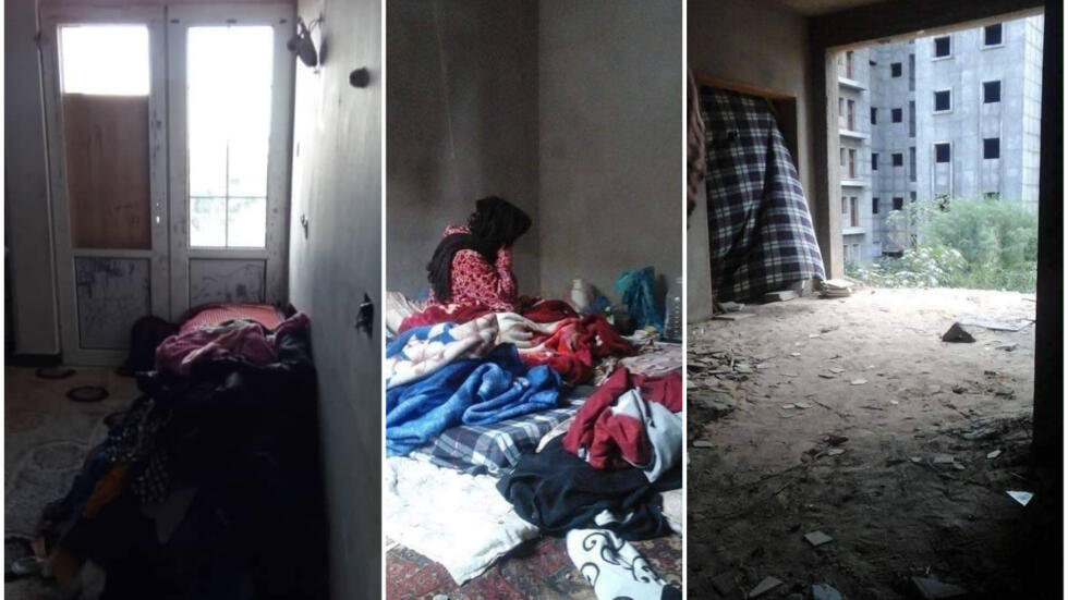 Families displaced by fighting in Tripoli forced to live on the street