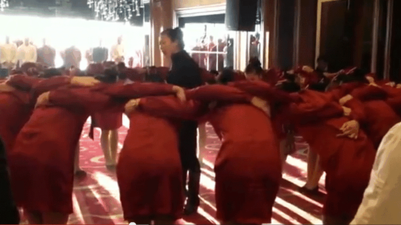 Chinese company’s team-building exercise confounds viewers