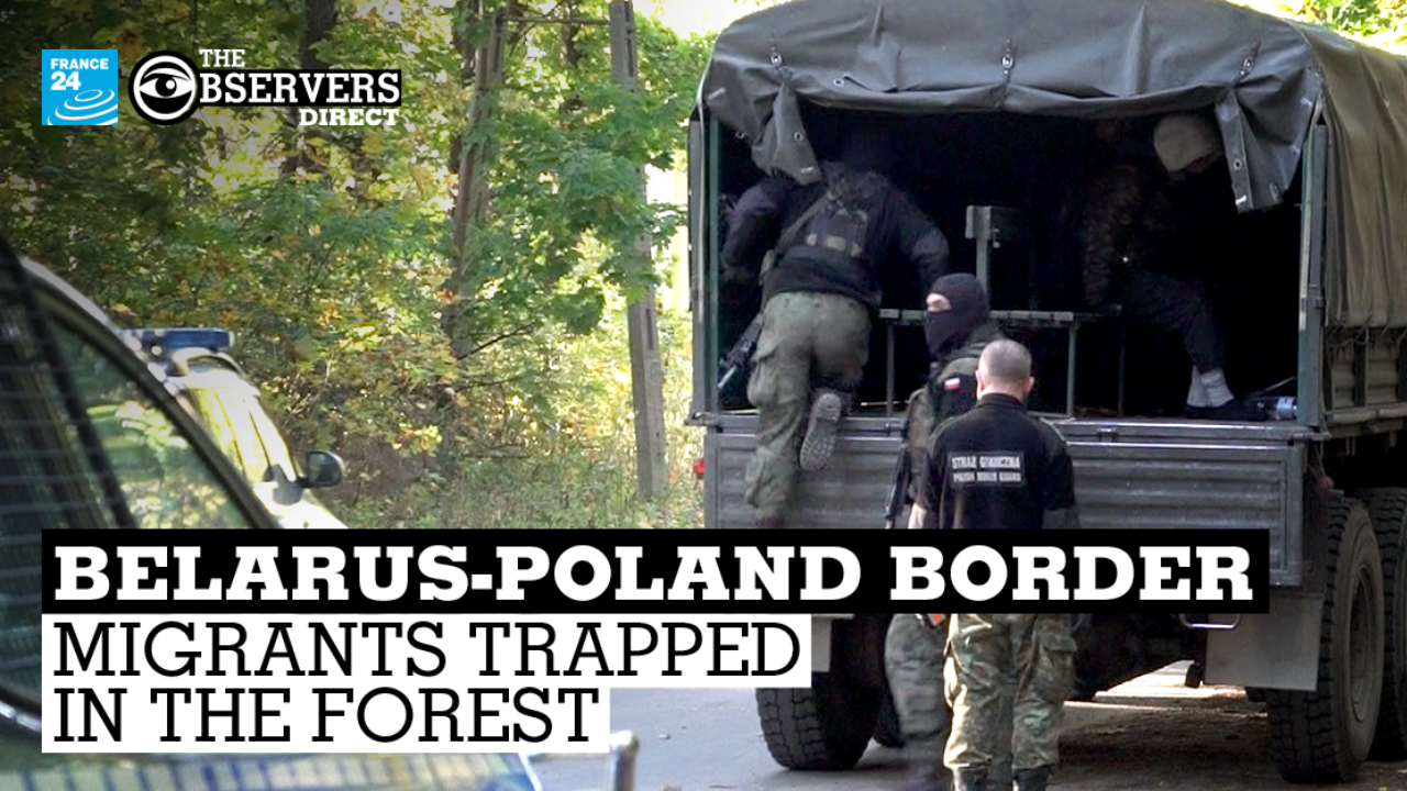 Migrants trapped at Belarus-Poland border call for help via videos, GPS ...
