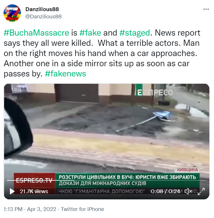 These images from Bucha do not show 'fake corpses' staged by the ...