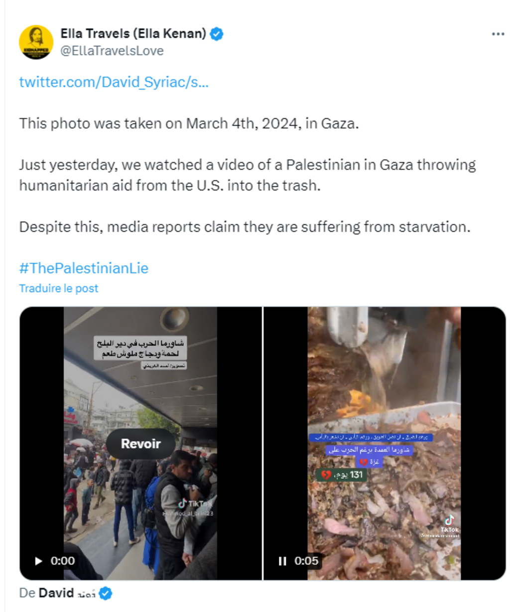 Ces images prouvent-elles qu’"il n’y a pas de famine" à Gaza