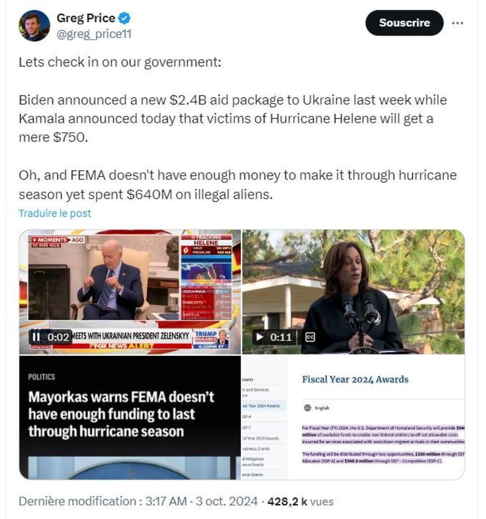 Is the US government only giving $750 in aid to victims of Hurricane ...
