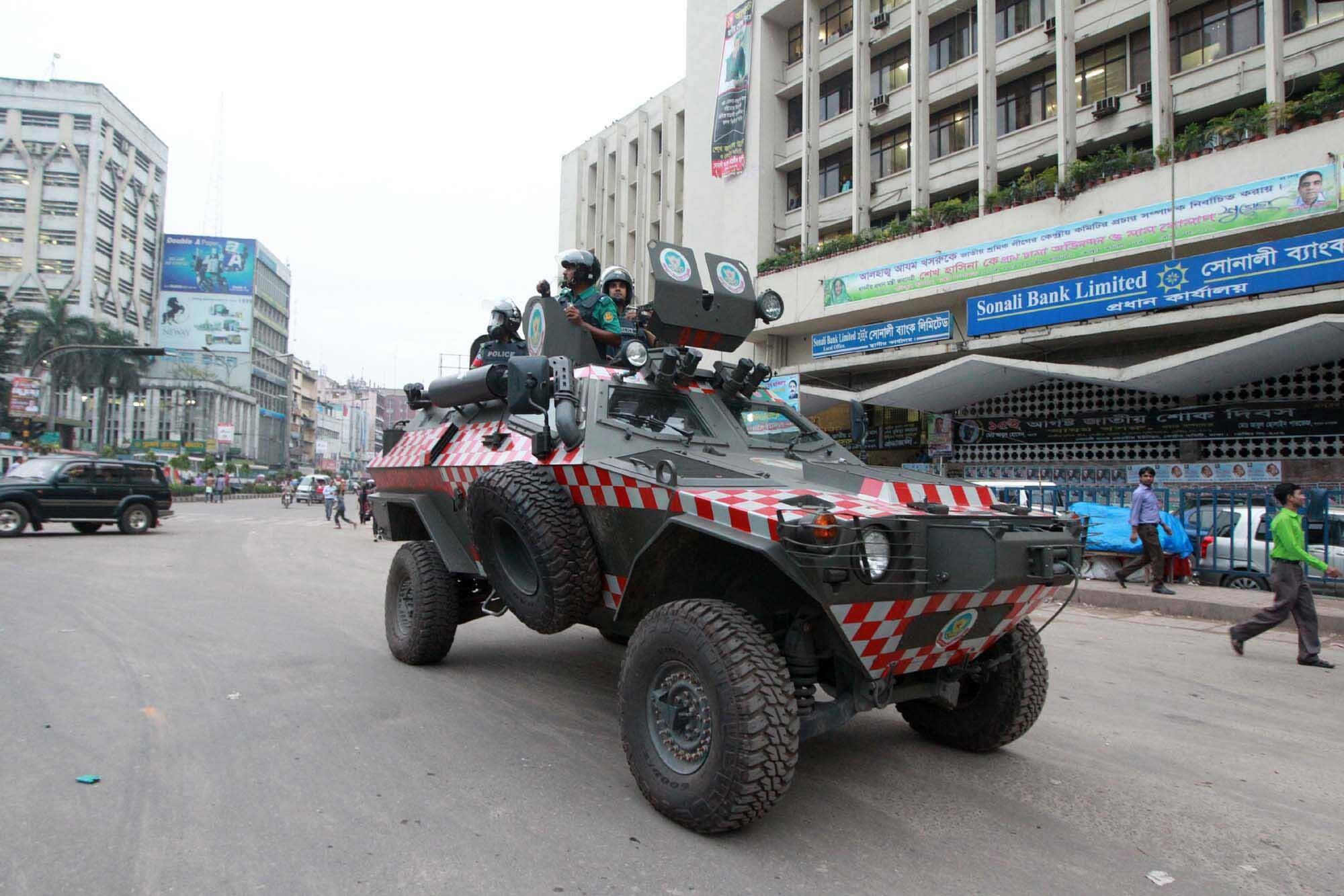 In pictures: opposition protests turn violent in Bangladesh