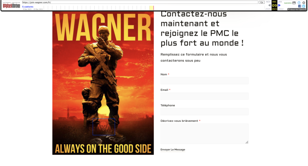 'Join Wagner' website bears telltale signs of Russian propaganda