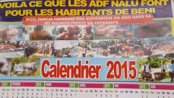 Au Nord-Kivu, des images des massacres pour illustrer les calendriers 2015