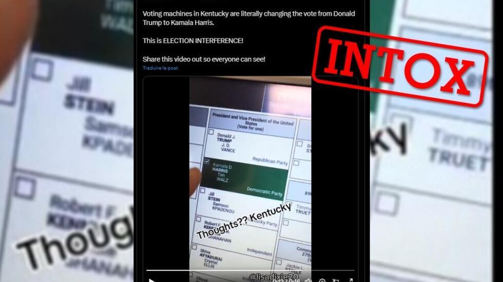 Non, une machine à vote n'a pas changé un vote Trump en vote Harris