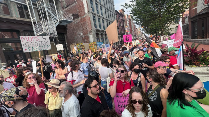 Philadelphia protests ‘anti-woke’ Moms for Liberty group, known for ...