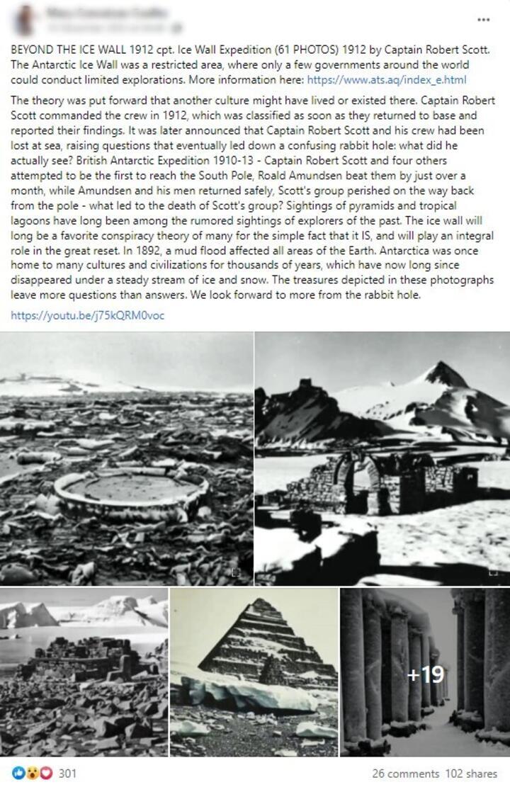 Are there ruins of a lost civilisation in Antarctica? No, turns out ...