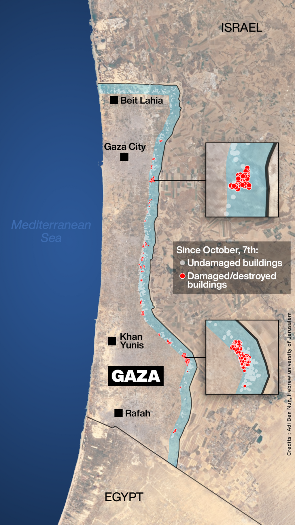 Gaza: More than 40% of buildings destroyed in the 'buffer zone' Israel ...
